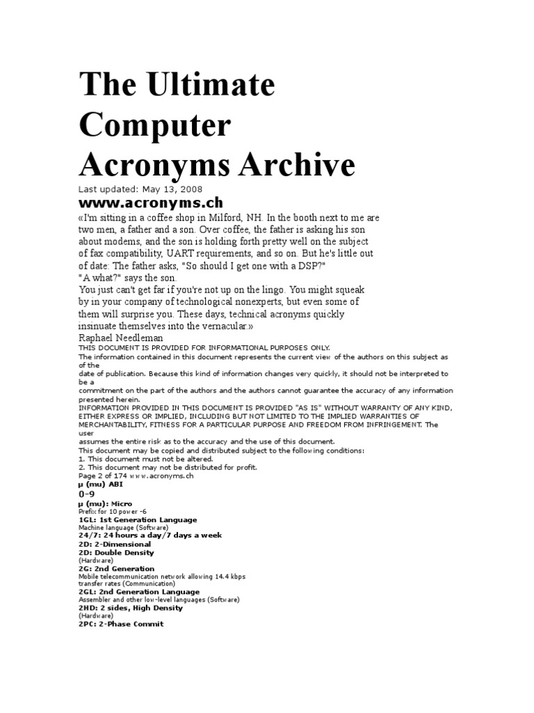 Computer Acronyms Cnet 50 Style Man | PDF | Computer Network | Operating System