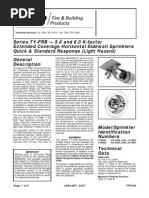 Tyco TY-FRB Sprinkler Data Sheet | PDF | Fire Sprinkler System ...