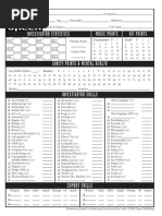 Call of Cthulhu 7th Ed. Combat Cheat Sheet | PDF