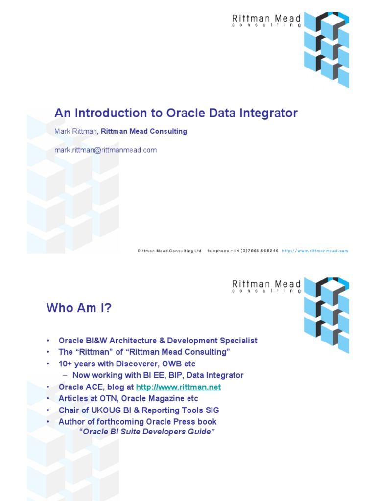 Oracle Data Integrator Oracle Database Databases