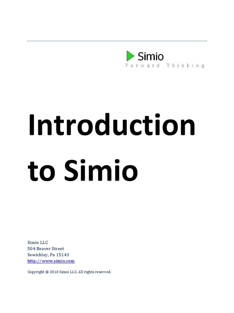 Introduction To Simio Download Free Pdf Object Computer Science Conceptual Model