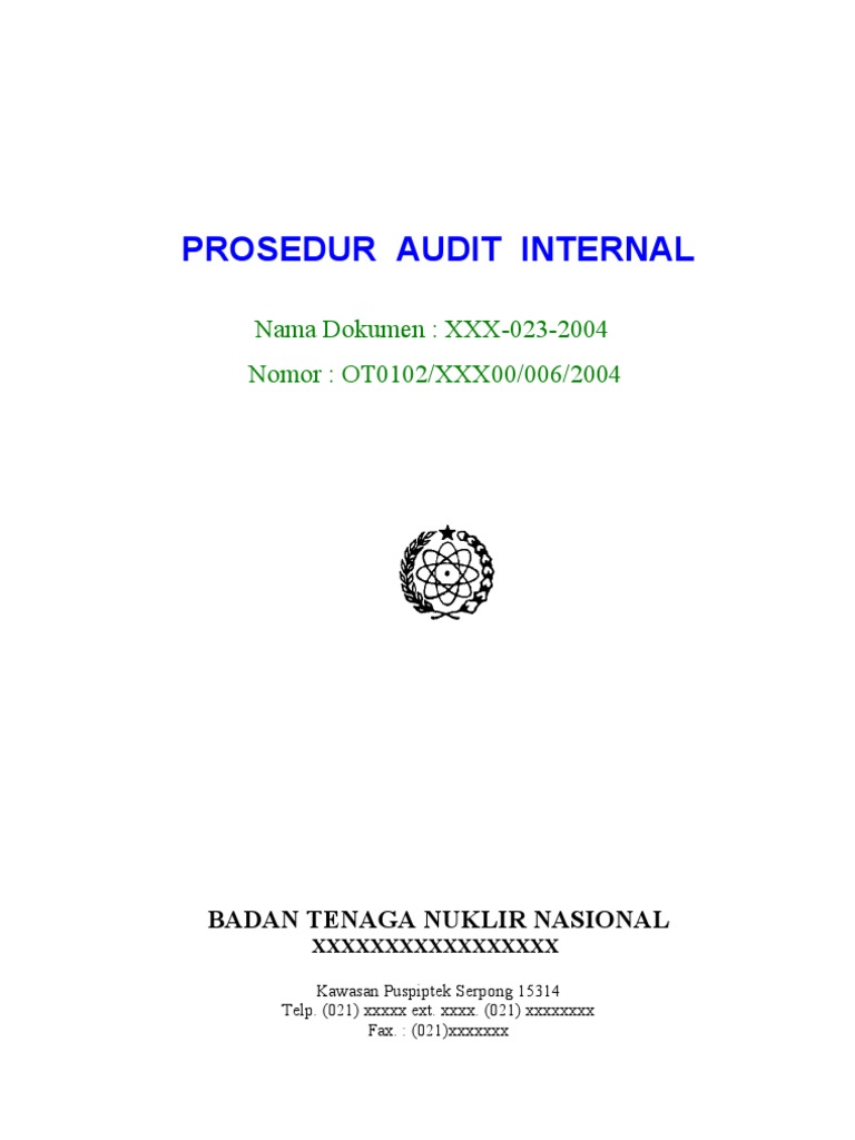 Contoh Dokumen Prosedur Audit Internal | PDF