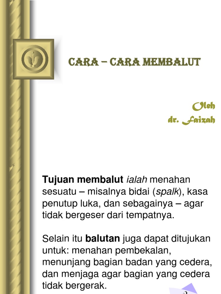 Cara - Cara Membalut | PDF