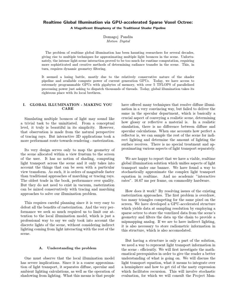 Accelerated Sparse Voxel Octree | PDF | Graphics Processing Unit | Graphics