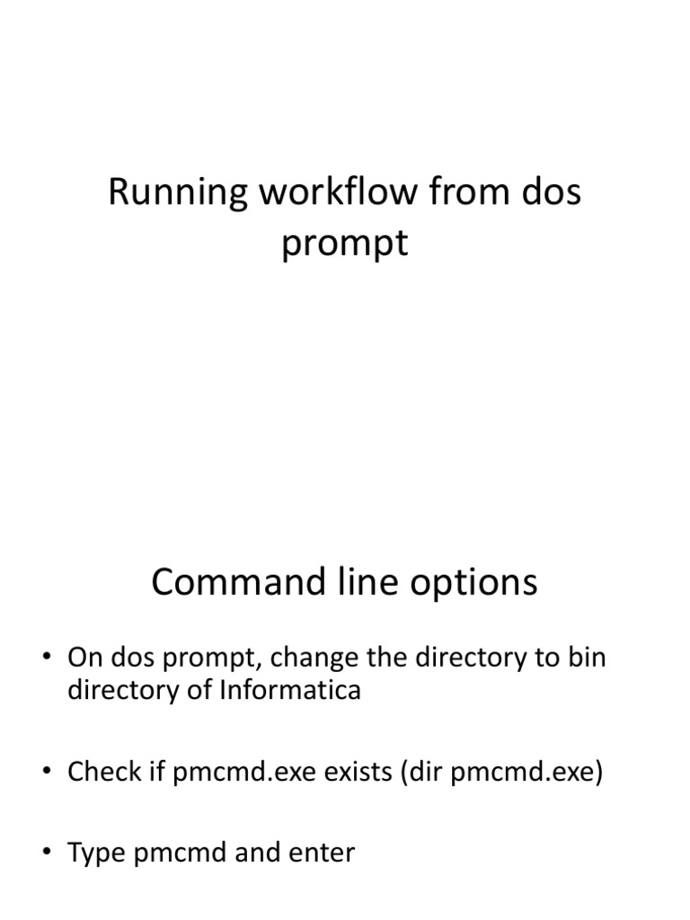 Informatic PMCMD Command | PDF
