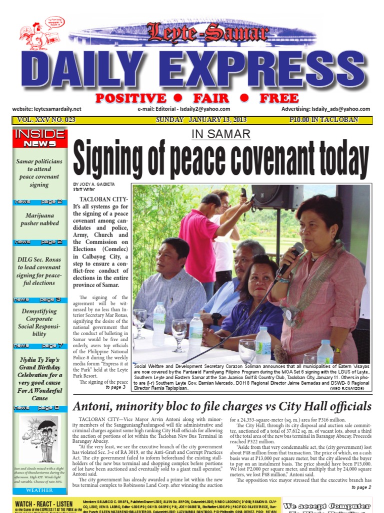 LSDE January 13, 2013 | PDF | Engineer | Benigno Aquino Iii