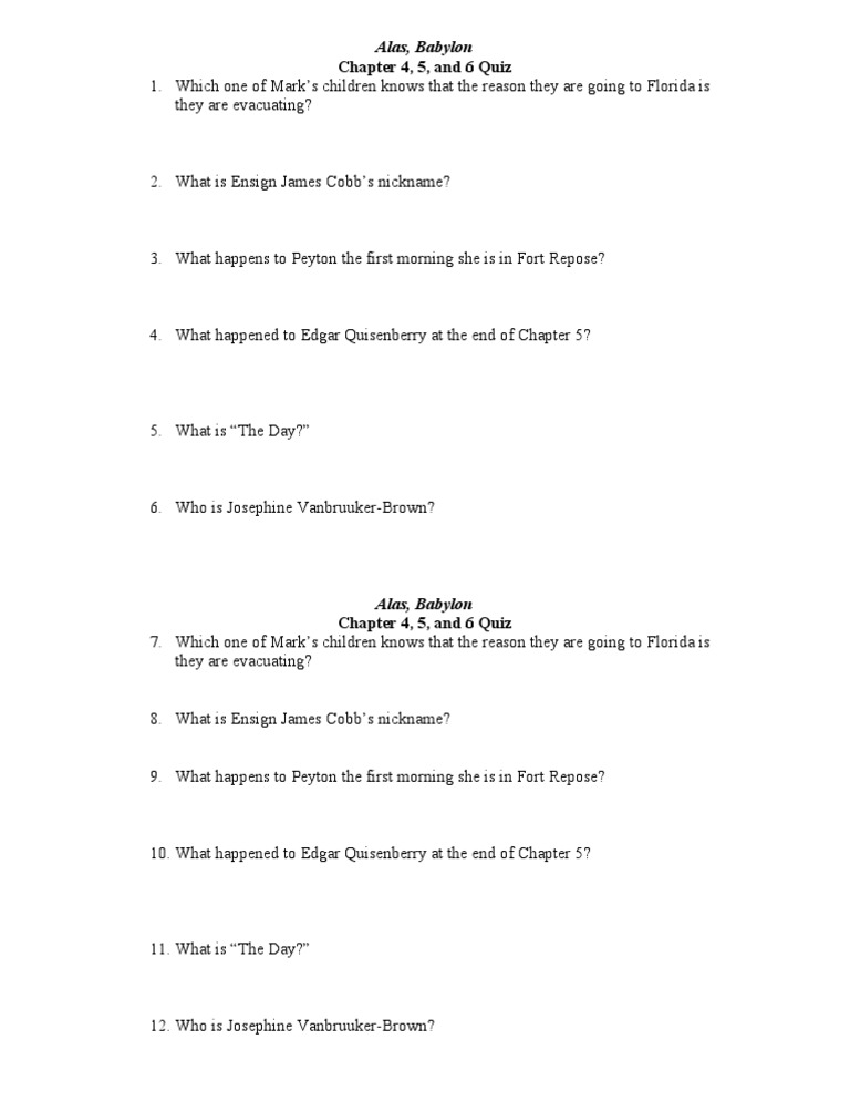 Ch. 4-5-6 Quiz | PDF