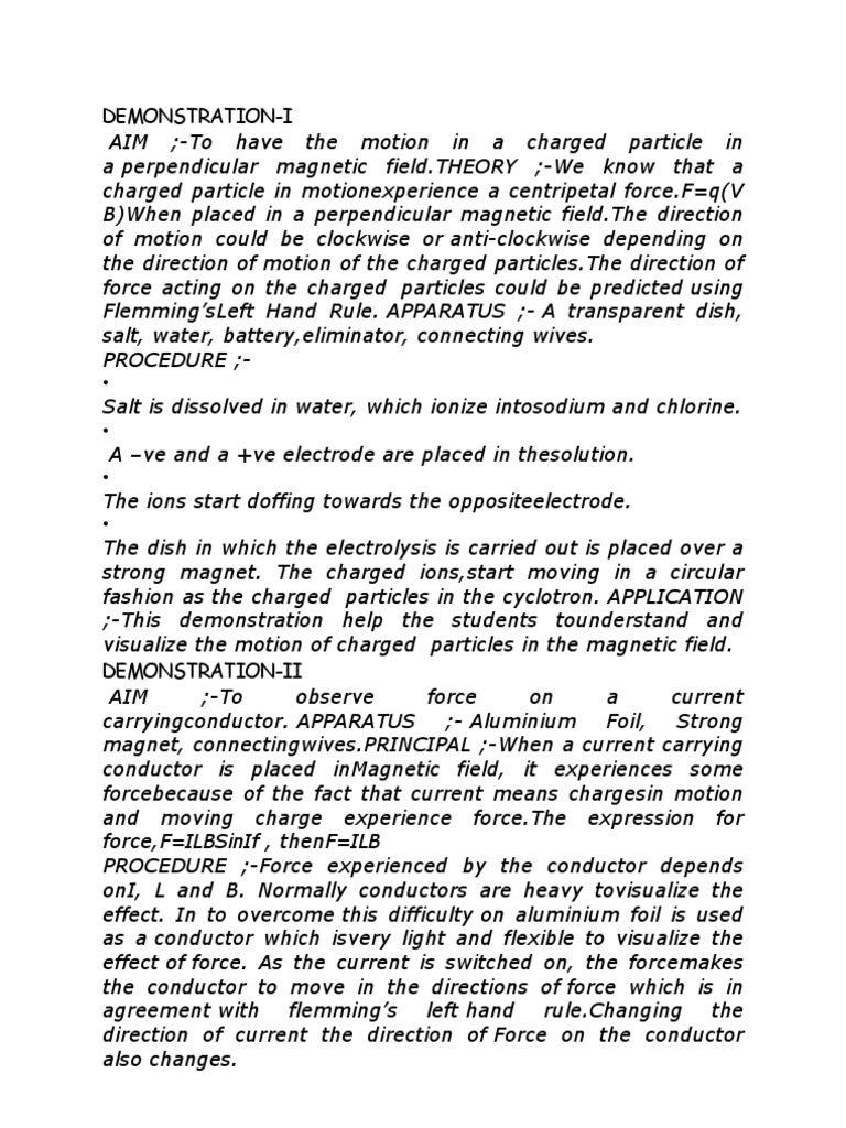 Demonstration | PDF