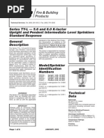 Tyco Window Sprinkler | PDF | Fire Sprinkler System | Window