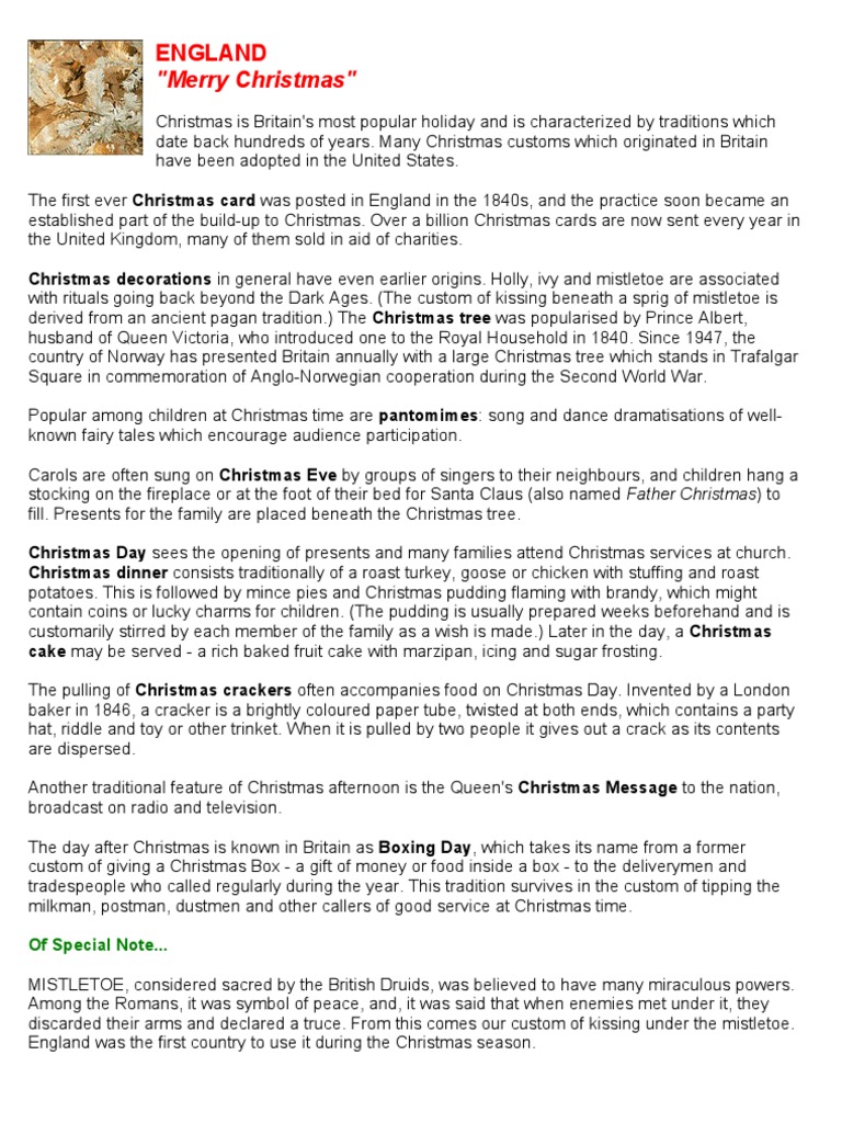 Christmas Traditions in England | PDF | Christmas Tree | Christmas