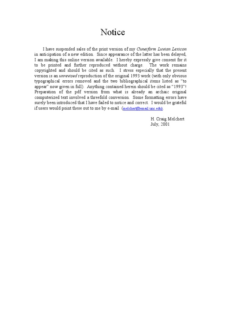 Cuneiform Luvian Lexicon | PDF | Grammatical Number | Word