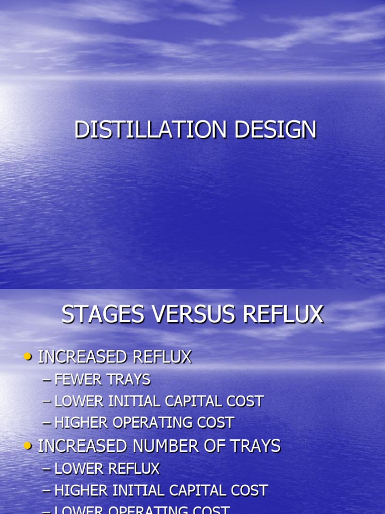 Distillation Stages vs Reflux Tradeoff | PDF