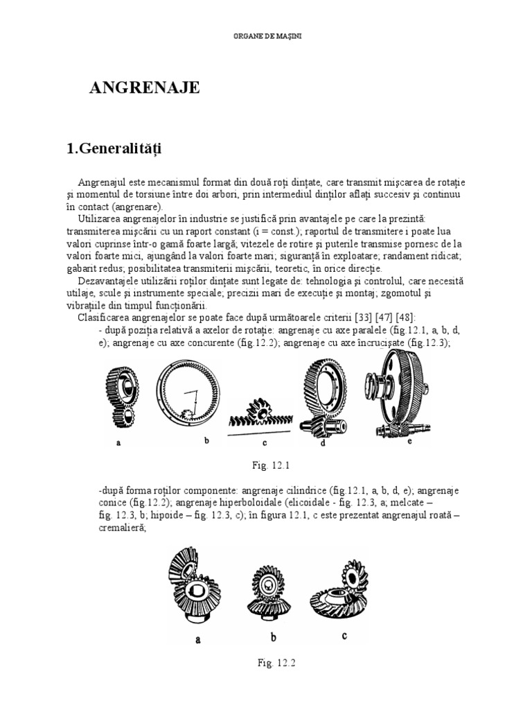 Tipuri de Angrenaje | PDF