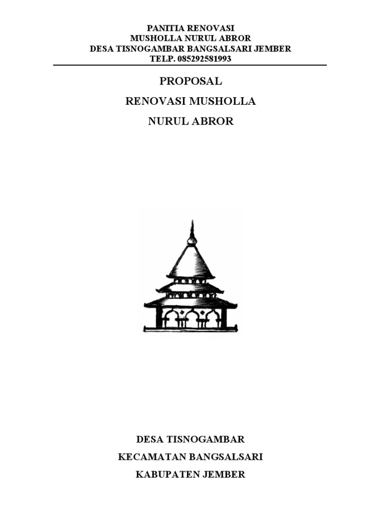 Proposal Renovasi Musholla | PDF