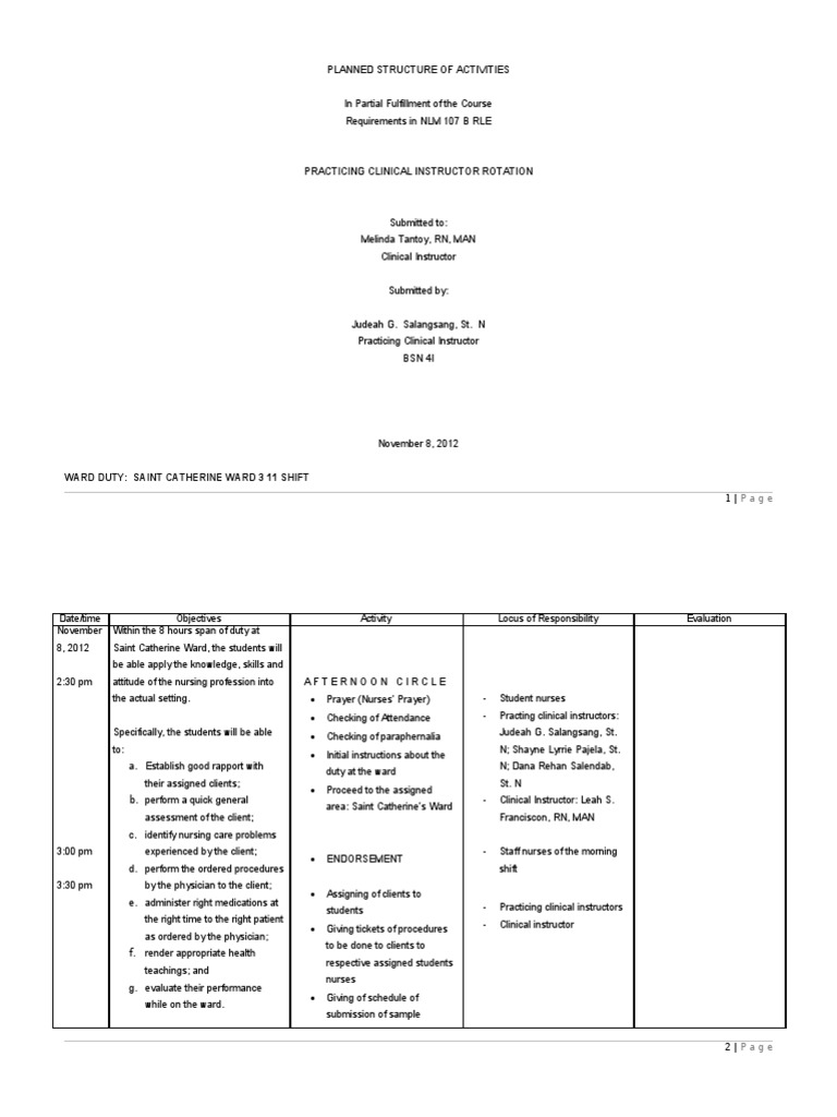 Sample PSA | PDF | Nursing | Health Sciences