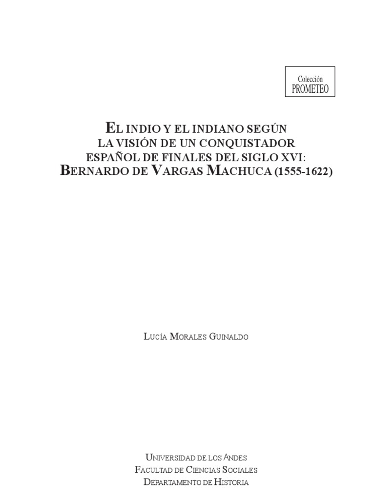 El Indio y El Indiano Según Un Conquistador | PDF | España | Colombia