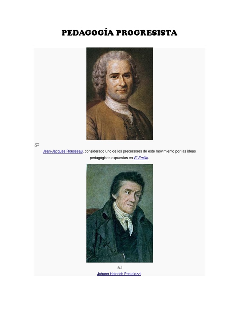 Pedagogía Progresista | PDF | Plan de estudios | Educación avanzada