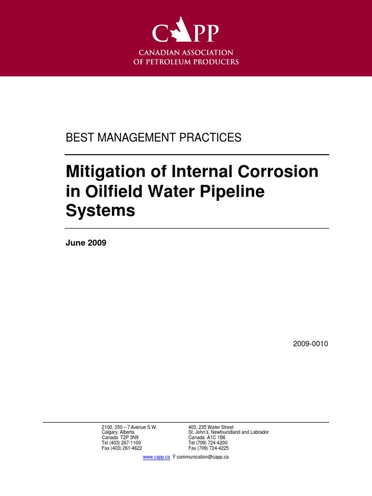 Mitigating Internal Corrosion in Oilfield Pipelines | PDF ...
