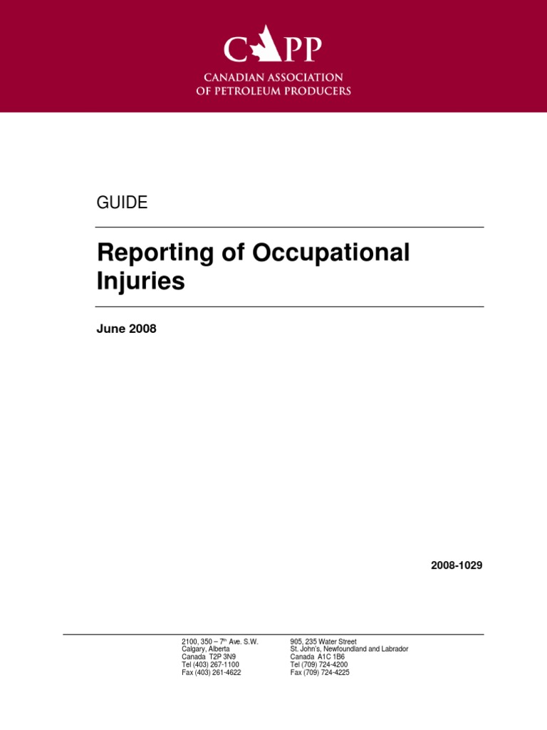 Reporting of Occupational Injuries | PDF | Occupational Safety And ...