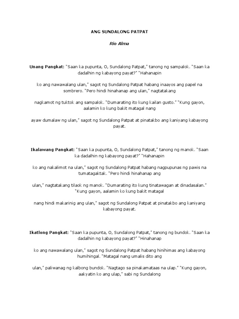 Ang Sundalong Patpat | PDF