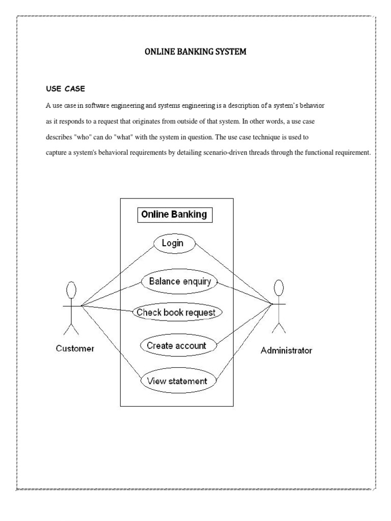 Online Banking System | PDF | Technology & Engineering