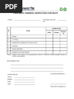 Checklist Harness Inspection | PDF