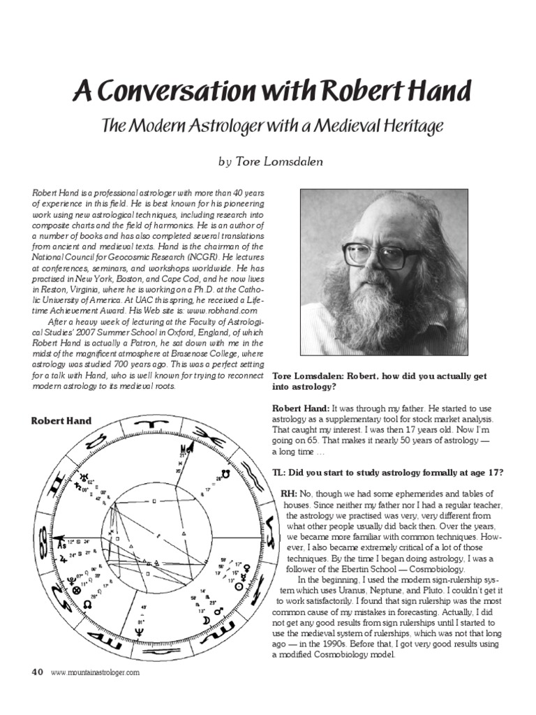 Robert Hand Interview | Neoplatonism | Planets In Astrology
