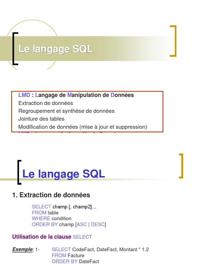 SQL Essentiel | PDF | SQL | Modèle de données