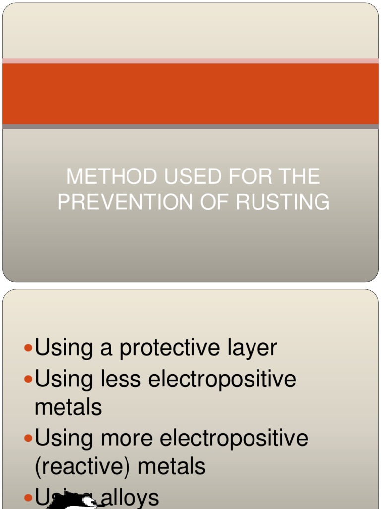 Method Used for the Prevention of Rusting | Rust | Corrosion