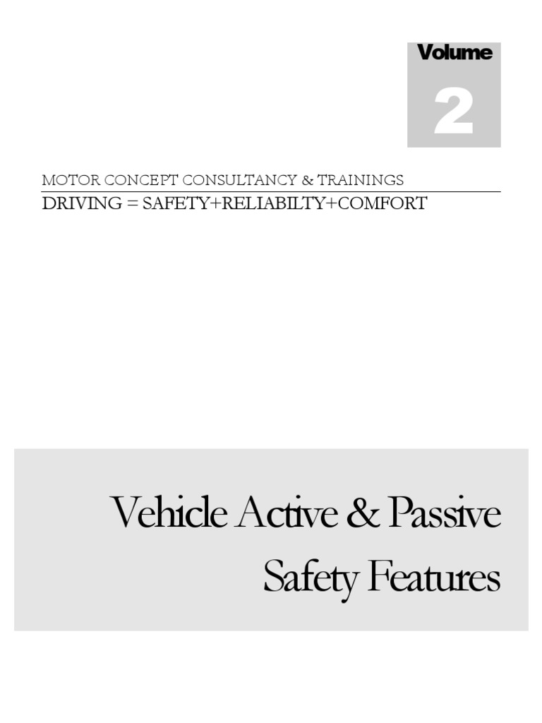 Active vs Passive Car Safety Systems | PDF | Vehicles | Seat Belt
