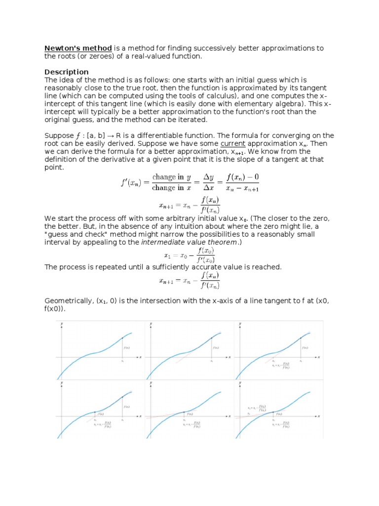 Newton S Method Pdf Maxima And Minima Derivative