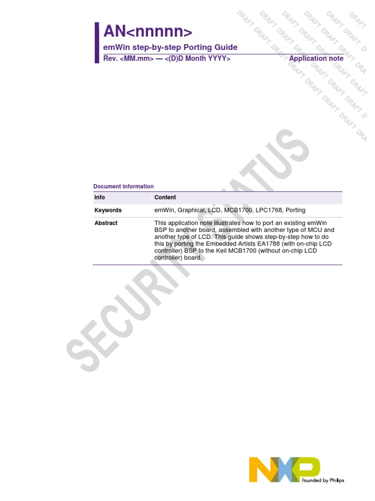 EmWin5 Porting Guide v1.0 0 | PDF | C (Programming Language) | Pointer (Computer Programming)