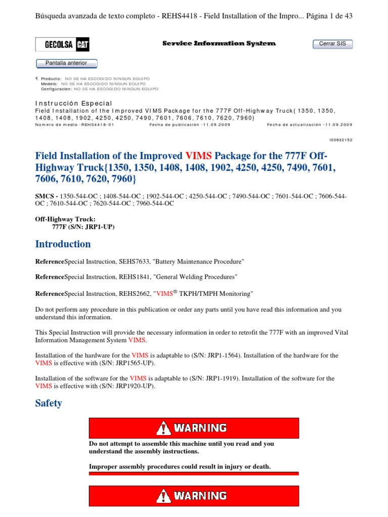 Procedimiento Instalacion Hard-Software VIMS | PDF | Electrical ...