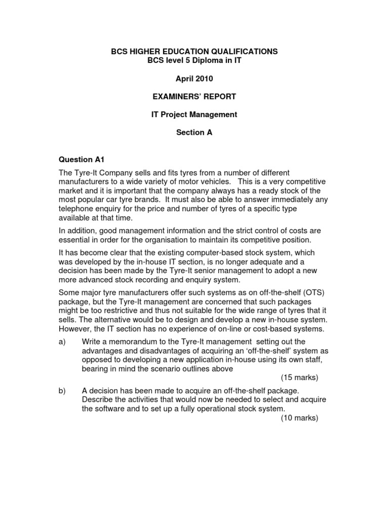 Bcs Higher Education Qualifications BCS Level 5 Diploma in IT April ...