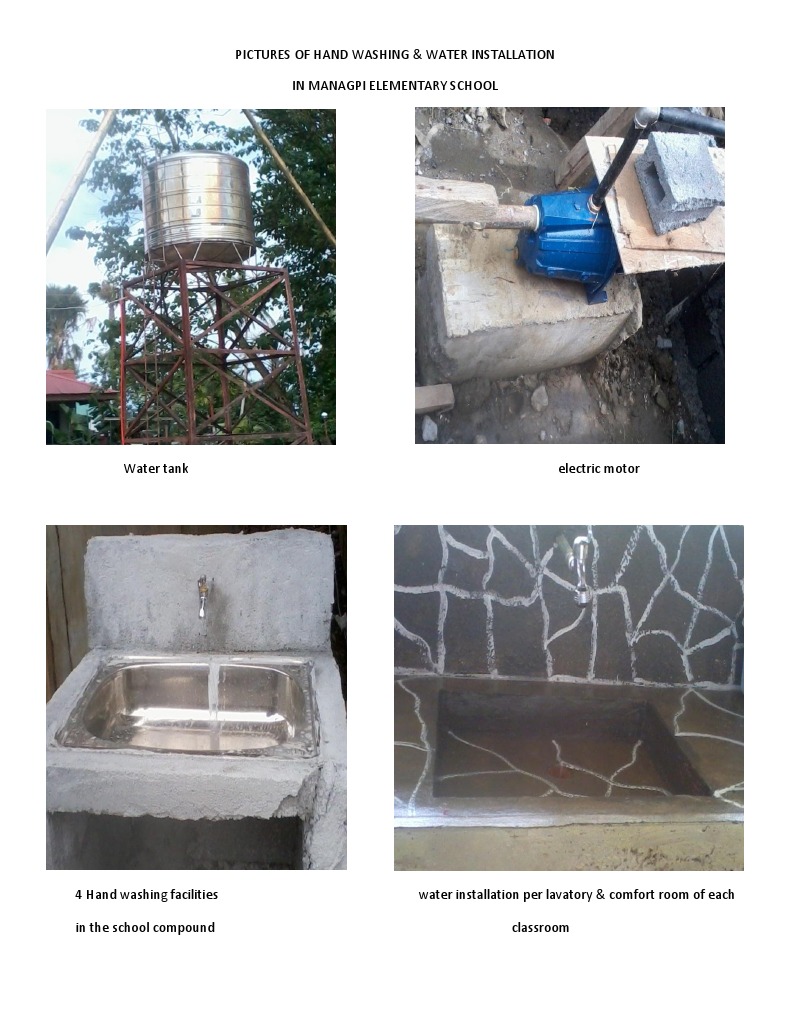 Hand Washing Area Design at Managpi School | PDF