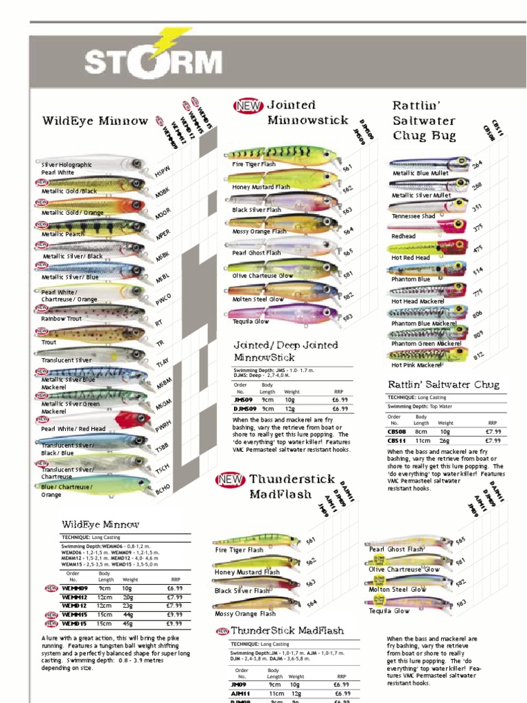 007 Storm Lures | PDF | Aquatic Vertebrates | Fish And Humans