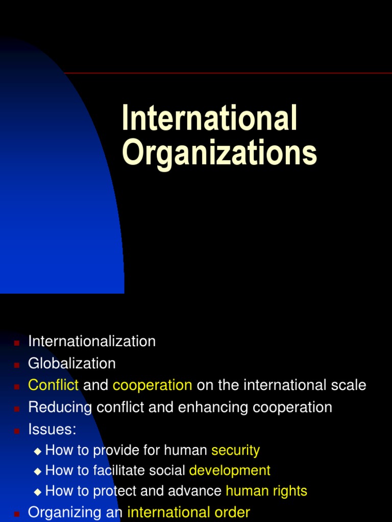 International Organizations | PDF | Sovereignty | Sovereign State