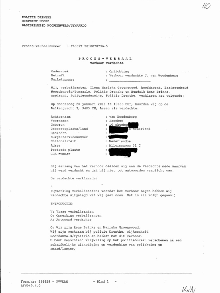 Denkmetkoosmee - Proces-Verbalen Verhoren - Rijbijkoos - 'Politie ...