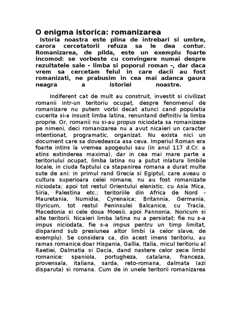 Romanizarea | PDF