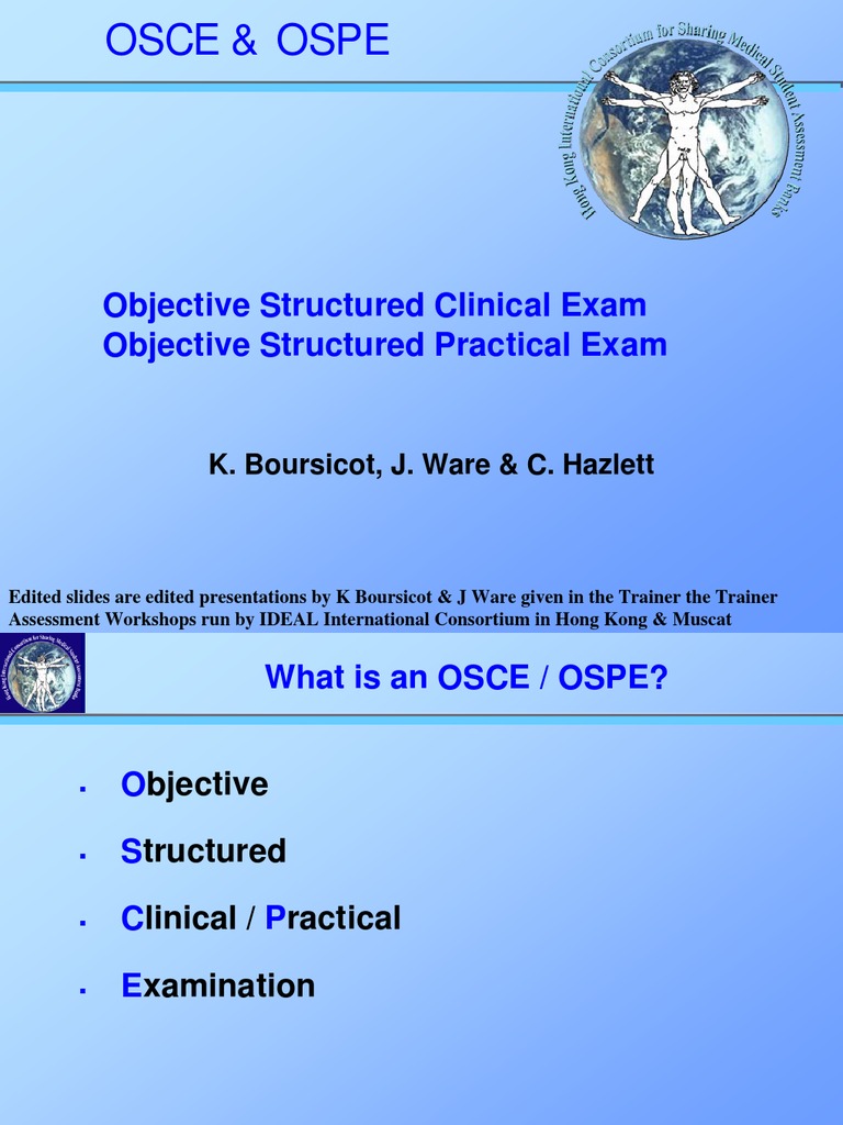 Objective Structured Clinical & Practical Examination | PDF | Test ...