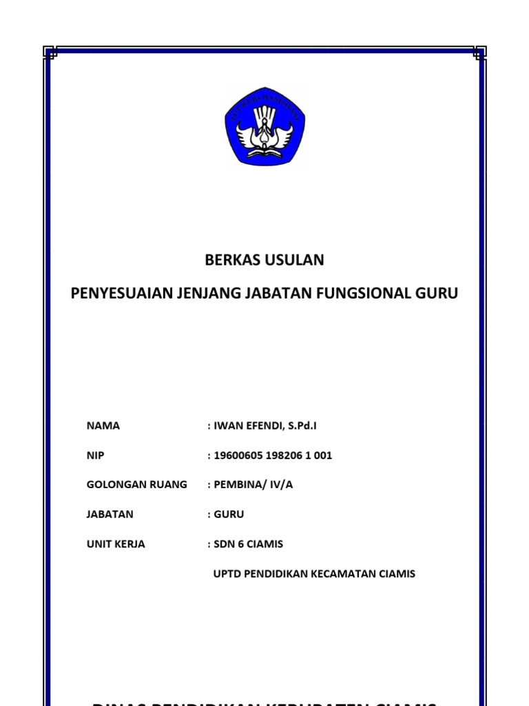Cover Berkas Usulan | PDF