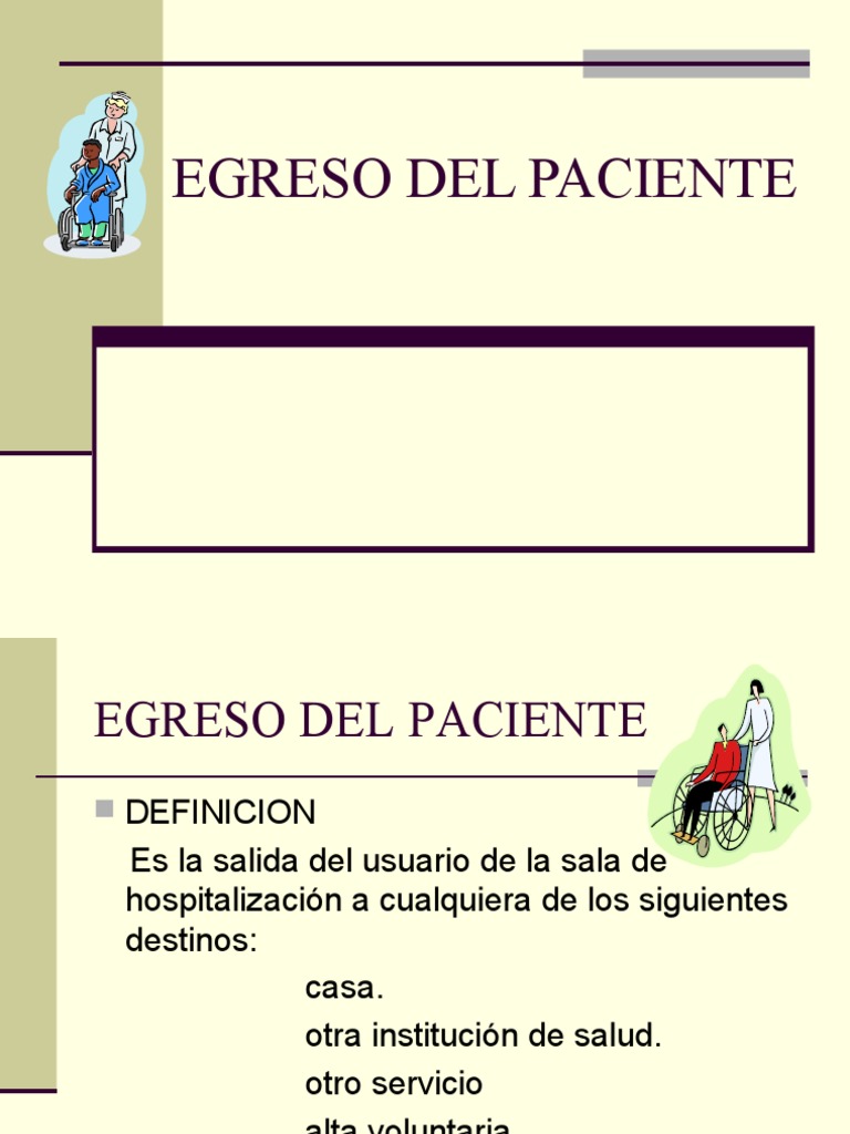 Egreso Del Paciente | PDF | Historial médico | Hospital