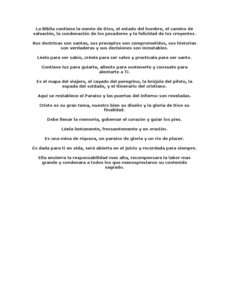 La Biblia Contiene La Mente de Dios | PDF