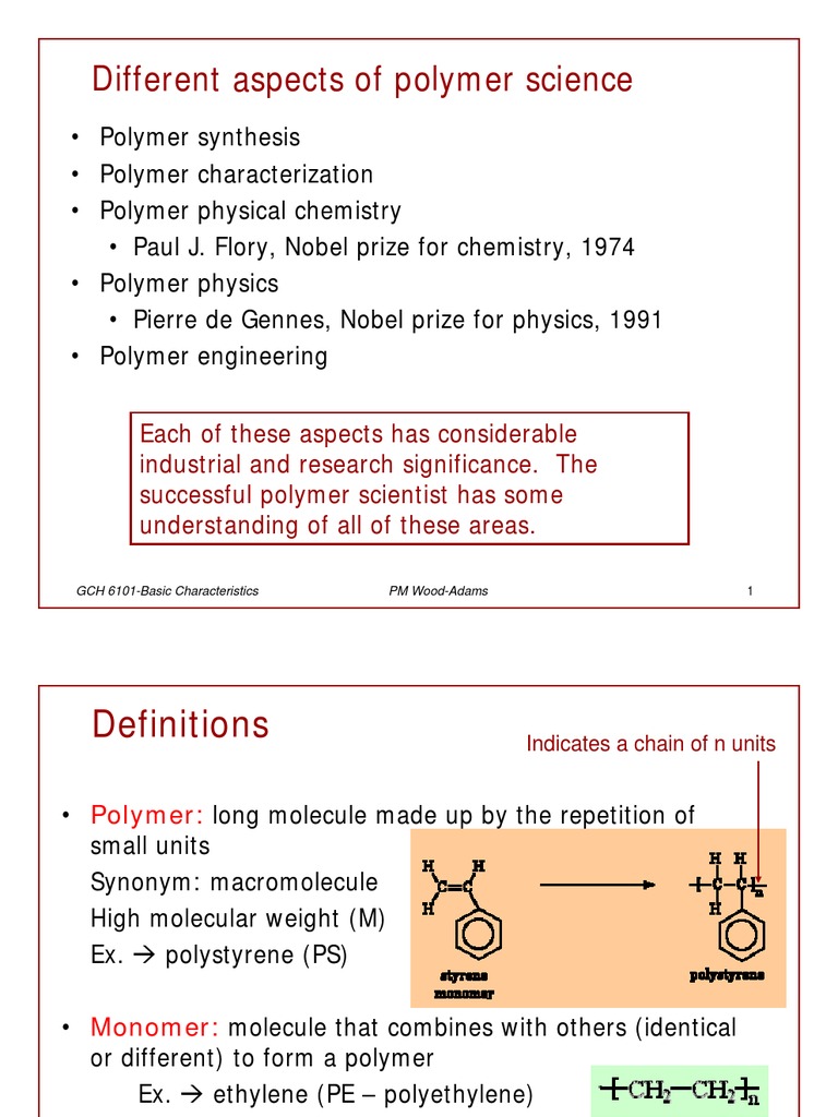 Basic Characteristics of Polymers | PDF | Polymers | Polyethylene