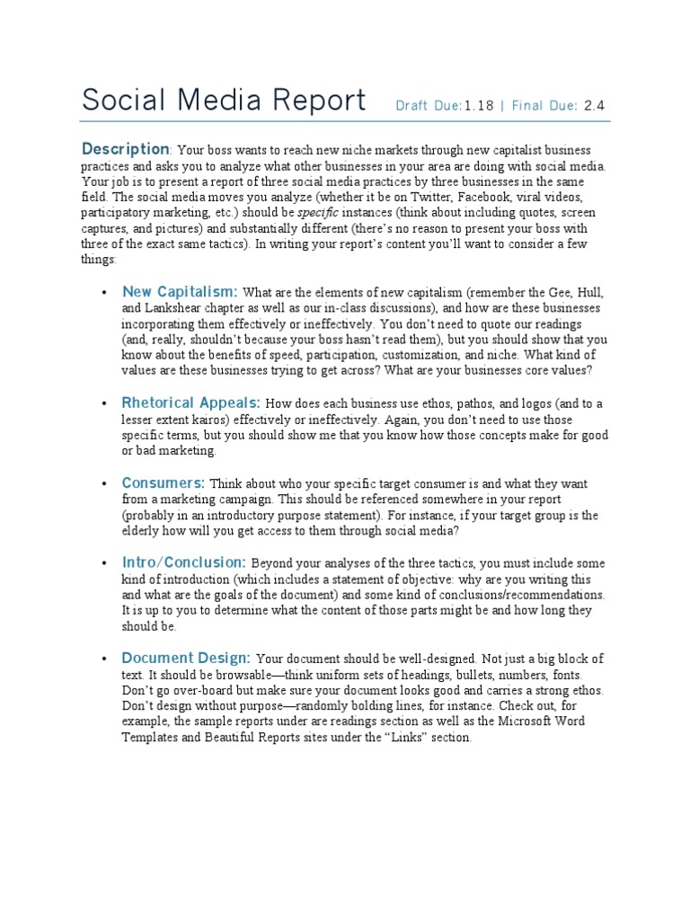 Social Media Report | PDF | Social Media | Popular Culture & Media Studies