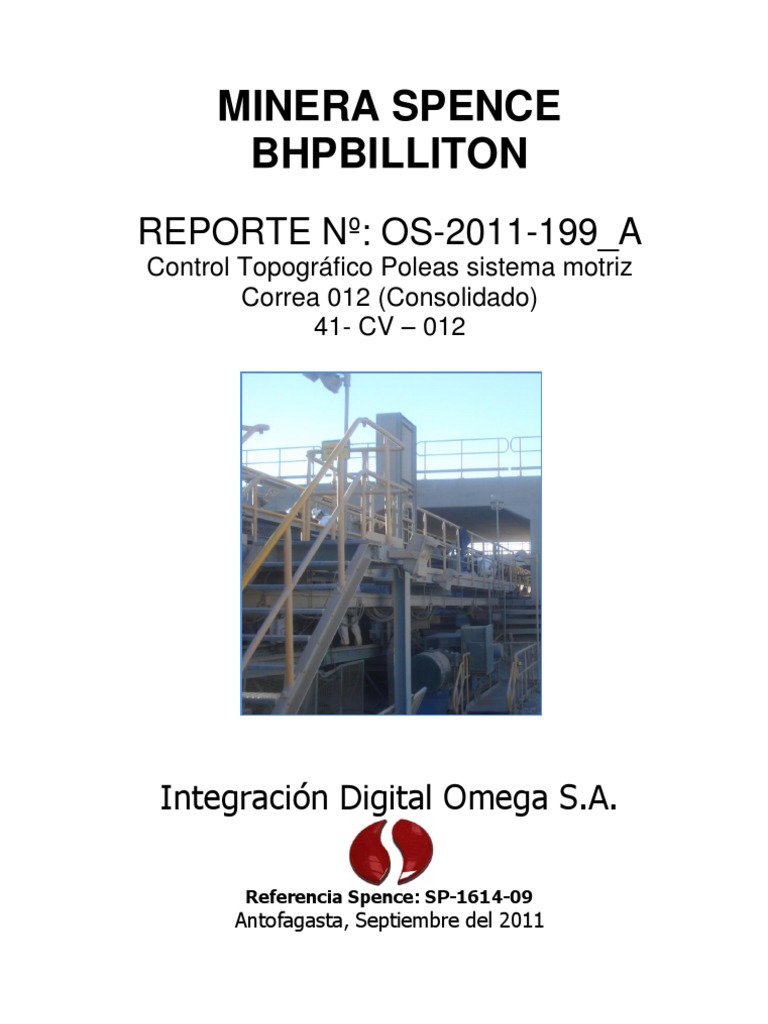 Reporte-Control Topográfico Sistema Tensor Correa 12 | PDF | Equipo | Ingeniería mecánica