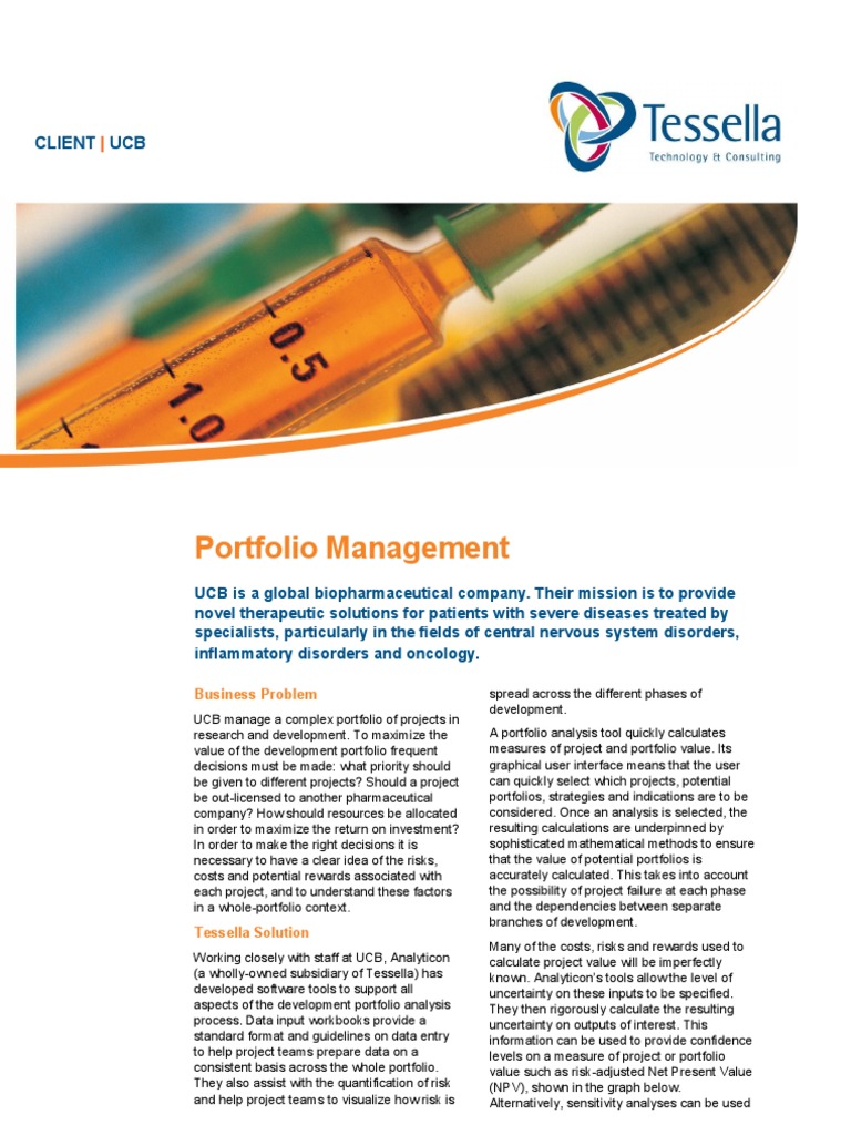 Case Study Ucb Portfolio Management PDF | PDF | Risk | Net Present Value