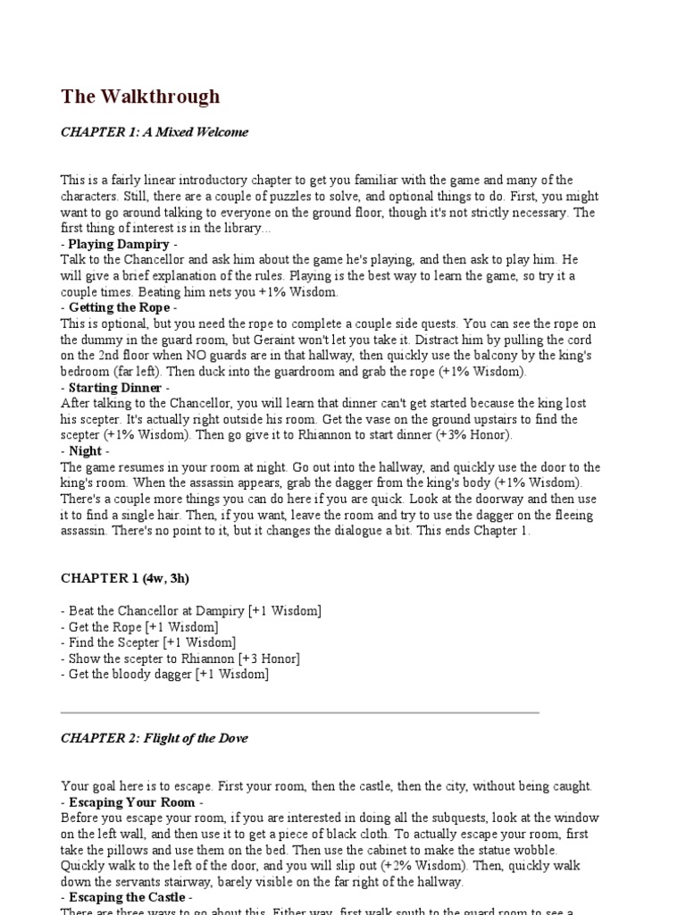 Walkthrough Game "Tale of Two Kingdom" | PDF | Leisure