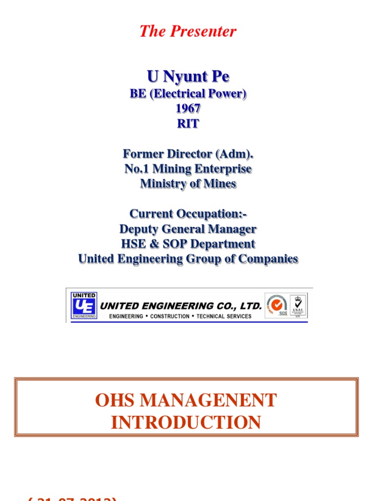 OHS Management Introduction | PDF | Occupational Safety And Health | Audit