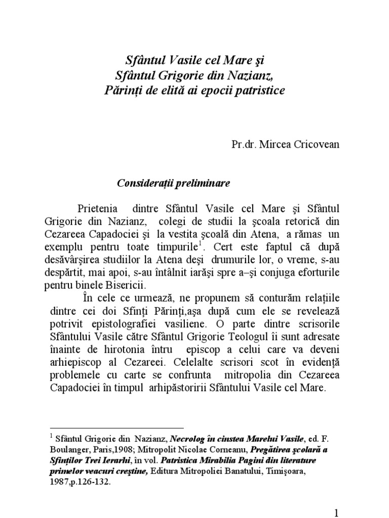 Sfinti Parinti Patrologie | PDF